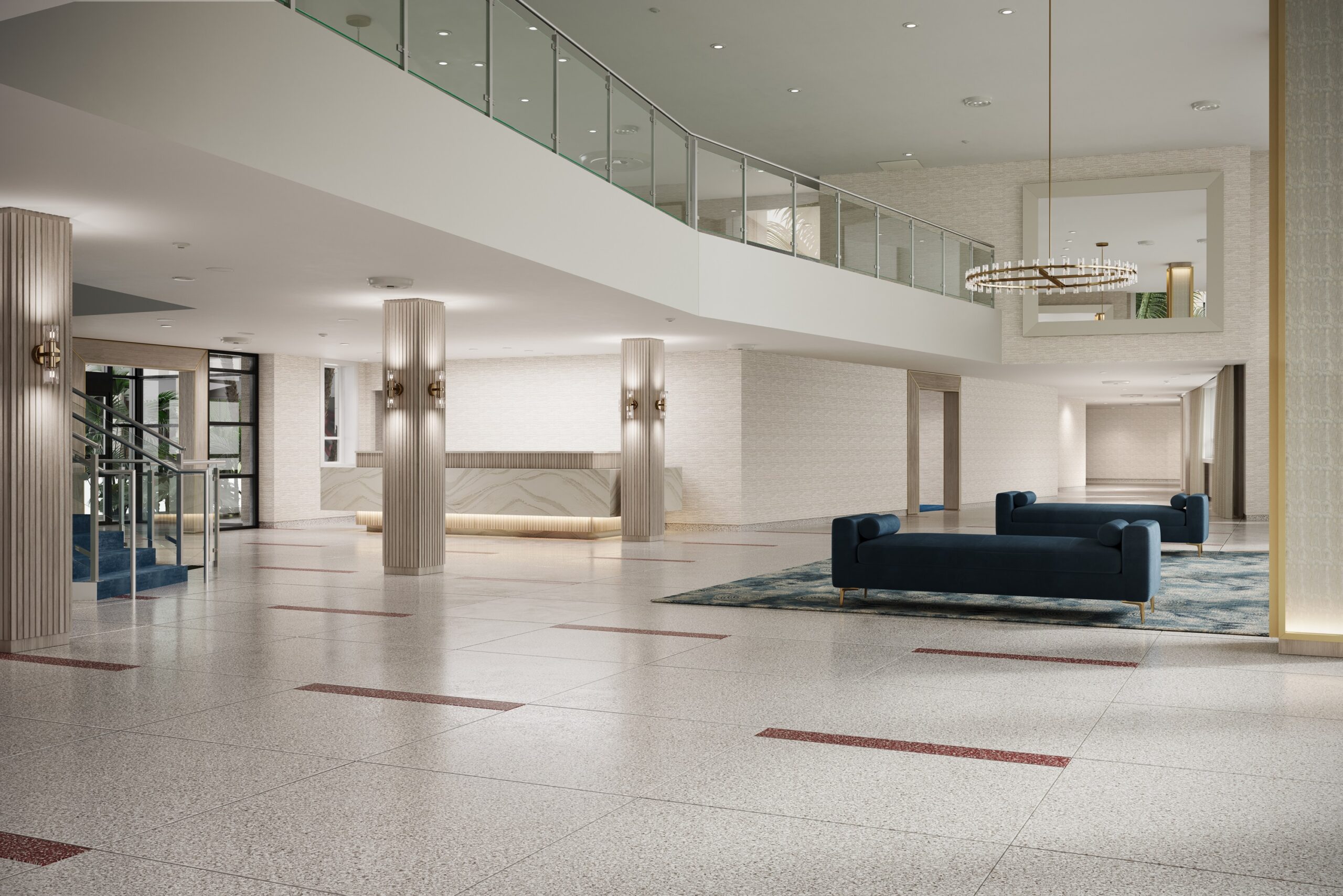 Palm Beach Towers Lobby Renovation - Architecture Experience Inc.